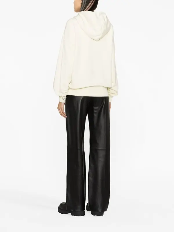 Off-White Logo-print Cotton Hoodie - Neutrals