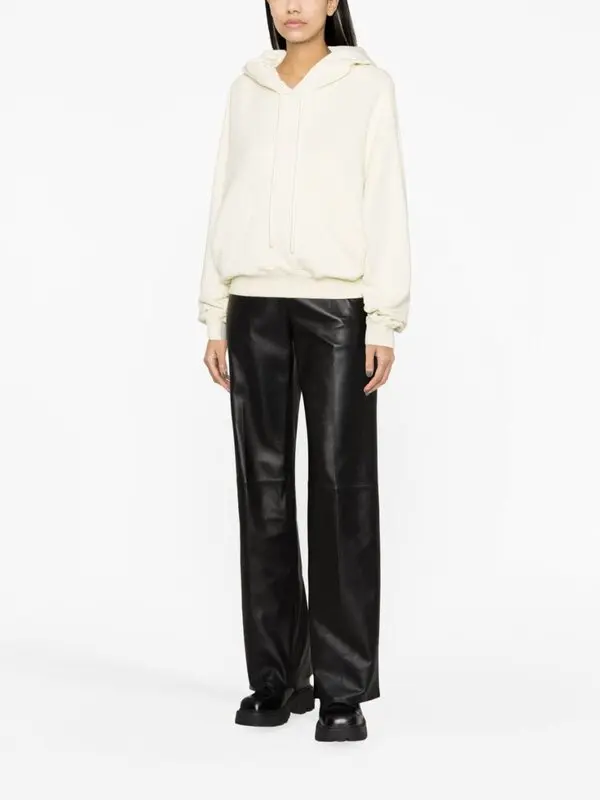 Off-White Logo-print Cotton Hoodie - Neutrals