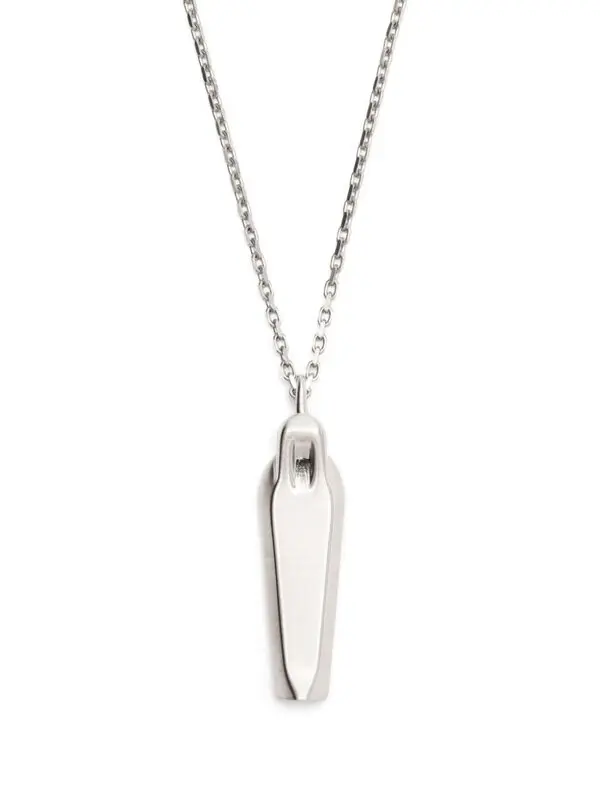 Rick Owens Logo-engraved Sarcophagus Charm Necklace - Silver