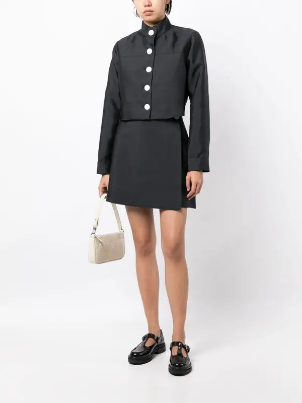 LEE MATHEWS Button-detailed High-waist Mini Skirt