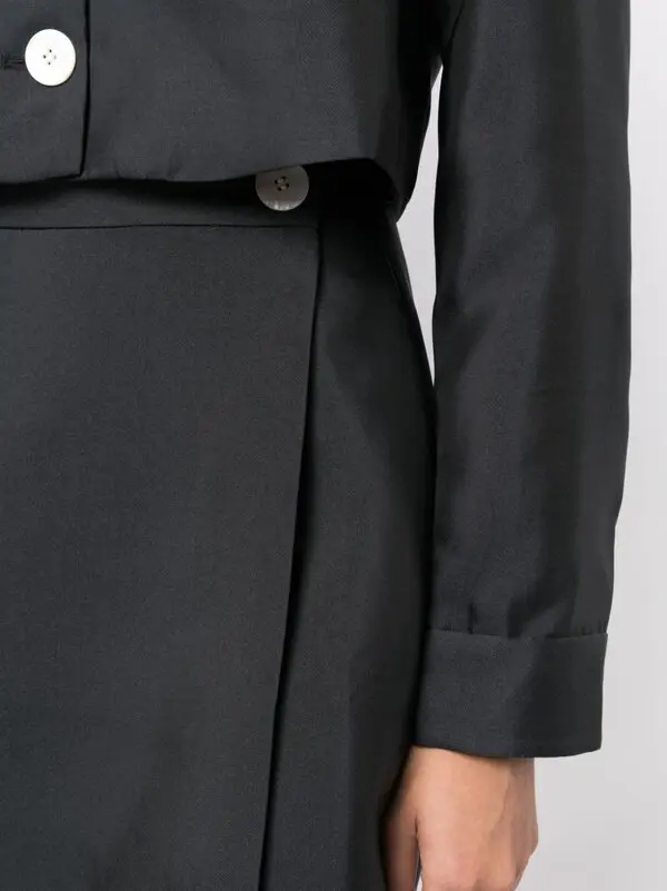 LEE MATHEWS Button-detailed High-waist Mini Skirt