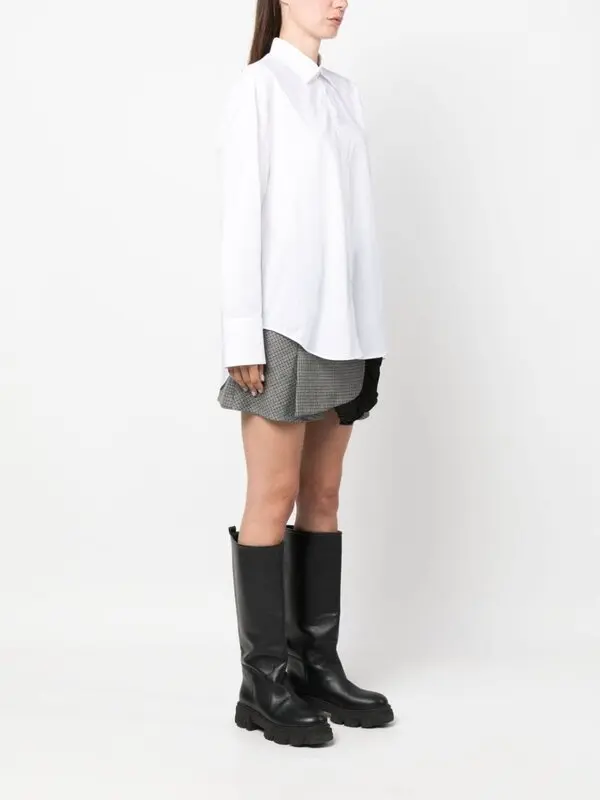 MSGM Embroidered-logo Cotton Shirt