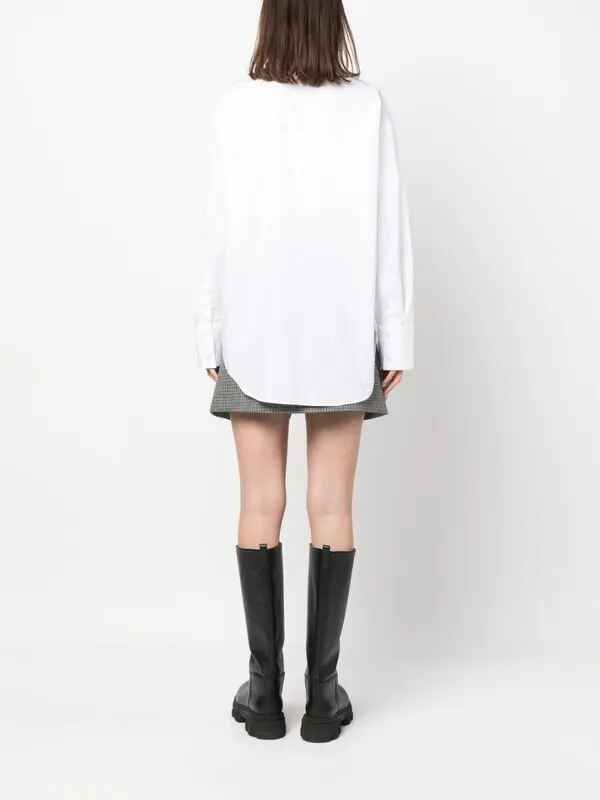MSGM Embroidered-logo Cotton Shirt