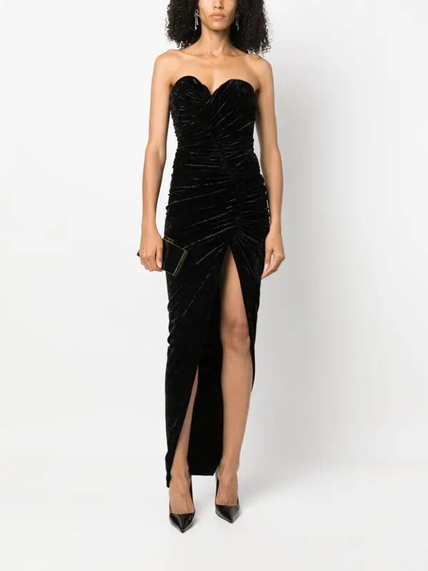 Alexandre Vauthier Strapless Velvet Dress