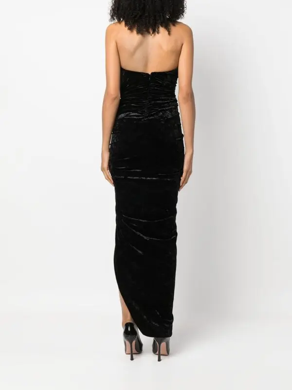 Alexandre Vauthier Strapless Velvet Dress