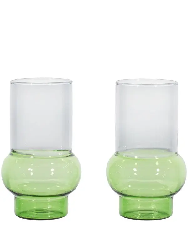 TOM DIXON Bump Tall Glasses - Green