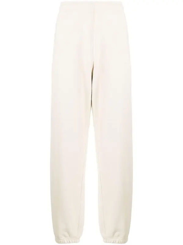 Stone Island Logo-appliqué Cotton Track Pants - Neutrals