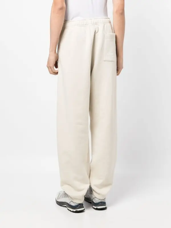 Stone Island Logo-appliqué Cotton Track Pants - Neutrals