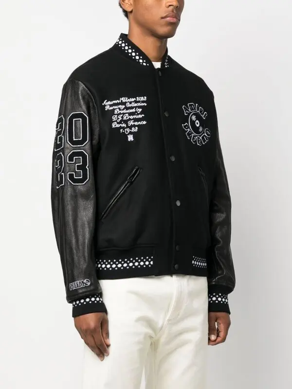 Amiri Logo-appliqué Varsity Jacket