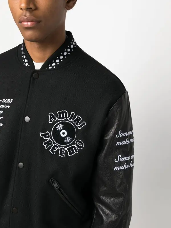 Amiri Logo-appliqué Varsity Jacket