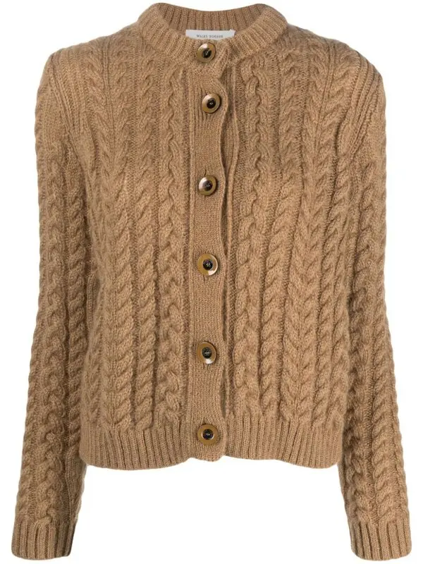WALES BONNER Liberty Cable-knit Cardigan