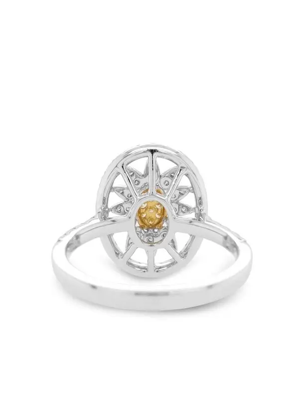 HYT JEWELRY 18kt Yellow Gold And Platinum Diamond Ring