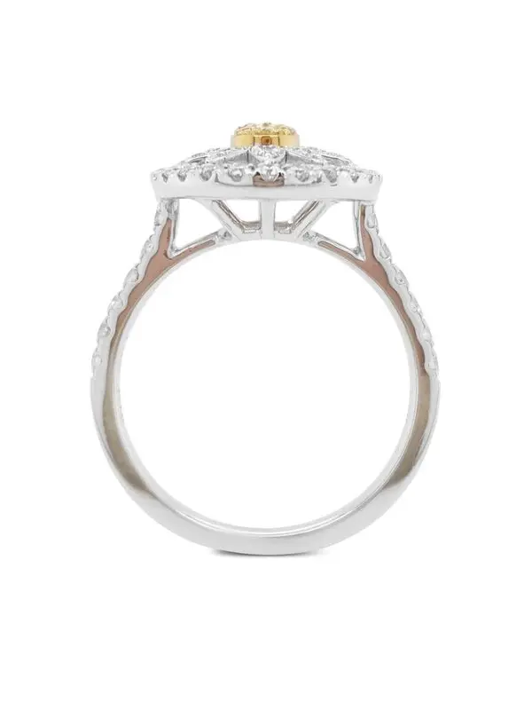 HYT JEWELRY 18kt Yellow Gold And Platinum Diamond Ring