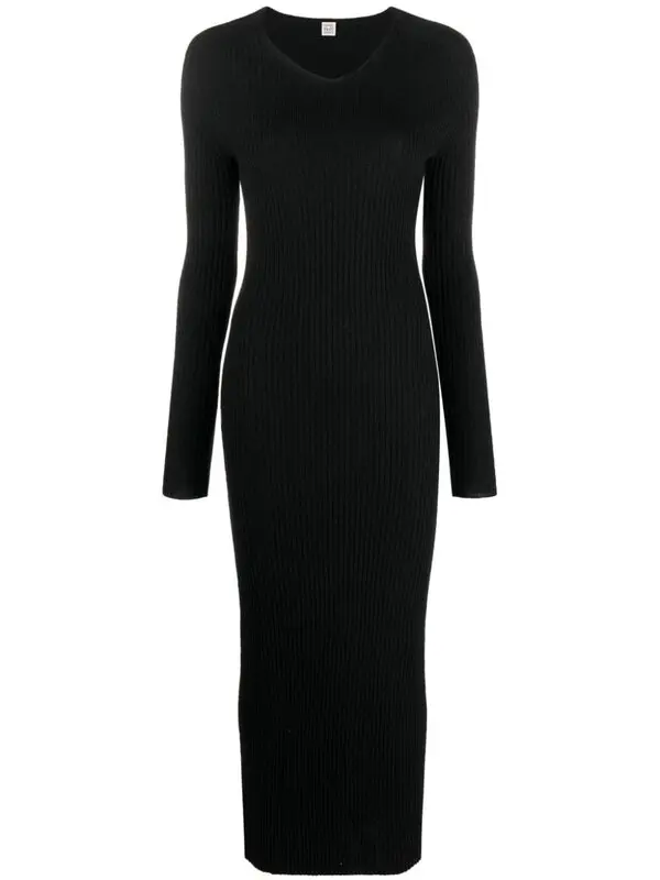 TOTEME Ribbed Knit Maxi Dress