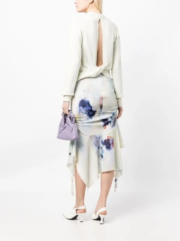 SHANG XIA Cut-out Crew-neck Jumper