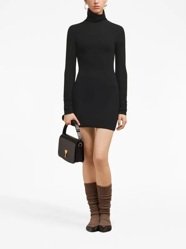 AMI Paris High-neck Knitted Minidress