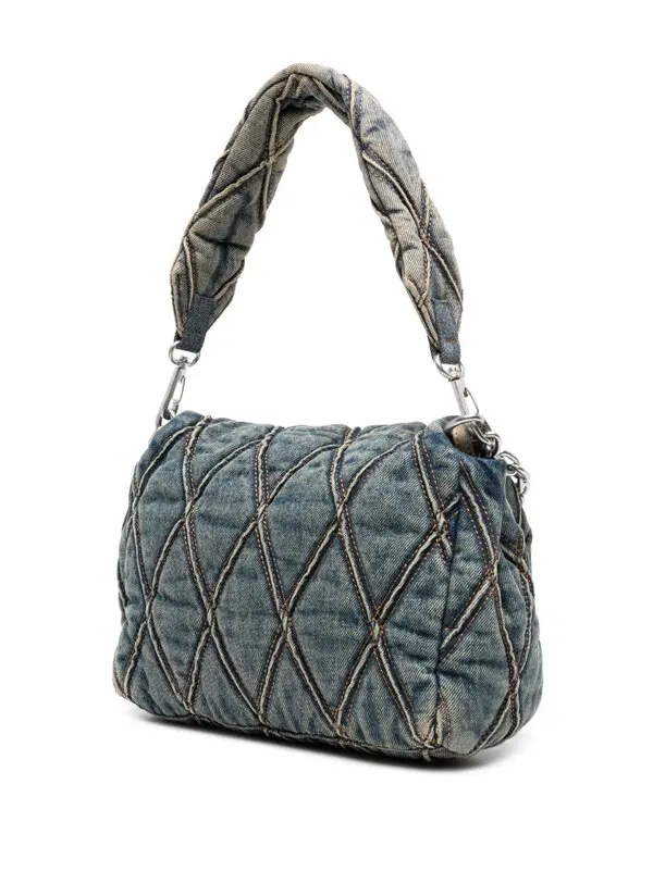 DIESEL® Charm-d Denim Shoulder Bag - Blue