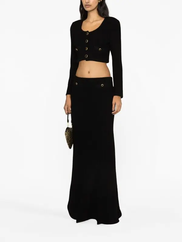 Alessandra Rich Cropped Bouclé Jacket