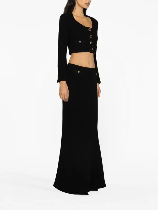 Alessandra Rich Cropped Bouclé Jacket