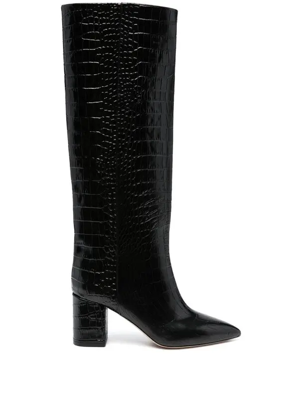 Paris Texas Anja 70mm Crocodile-embossed Boots