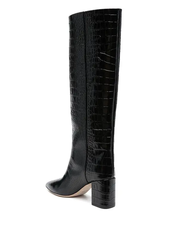 Paris Texas Anja 70mm Crocodile-embossed Boots