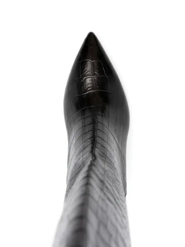 Paris Texas Anja 70mm Crocodile-embossed Boots