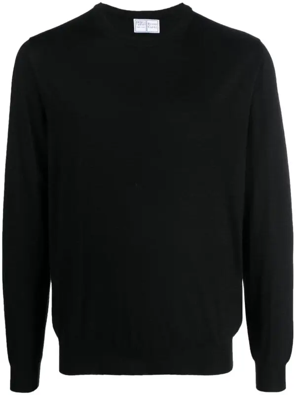 Fedeli Fine-knit Cashmere Jumper - Black