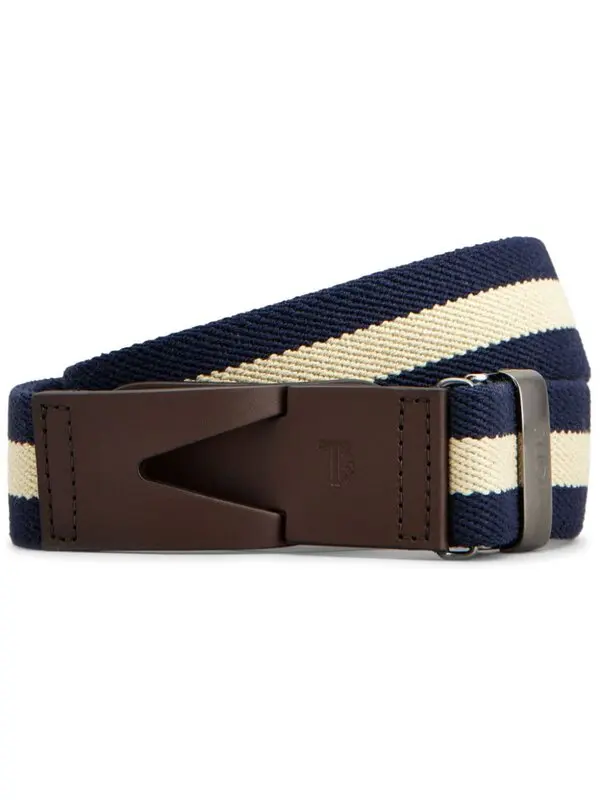TOD'S Striped Snap-buckle Belt - Blue