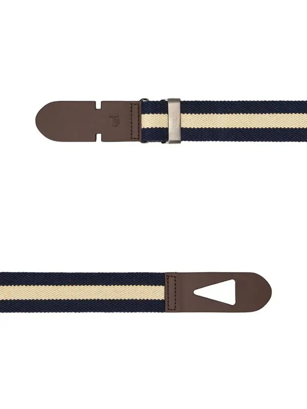 TOD'S Striped Snap-buckle Belt - Blue