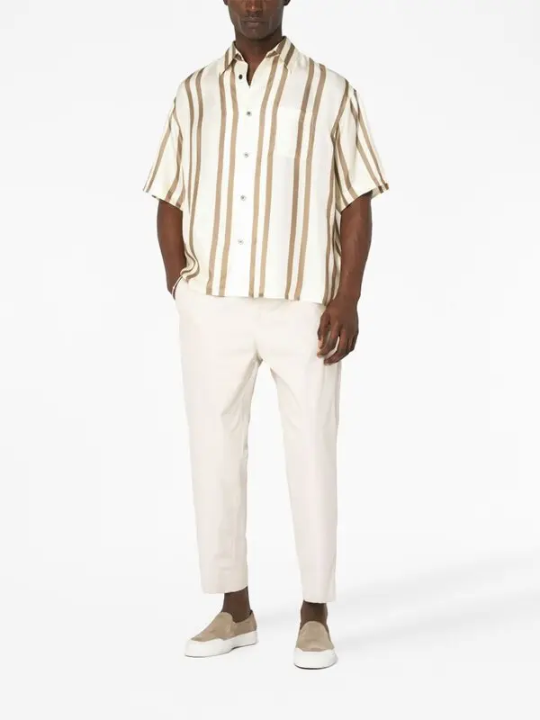 John Elliott Stripe-print Silk Shirt