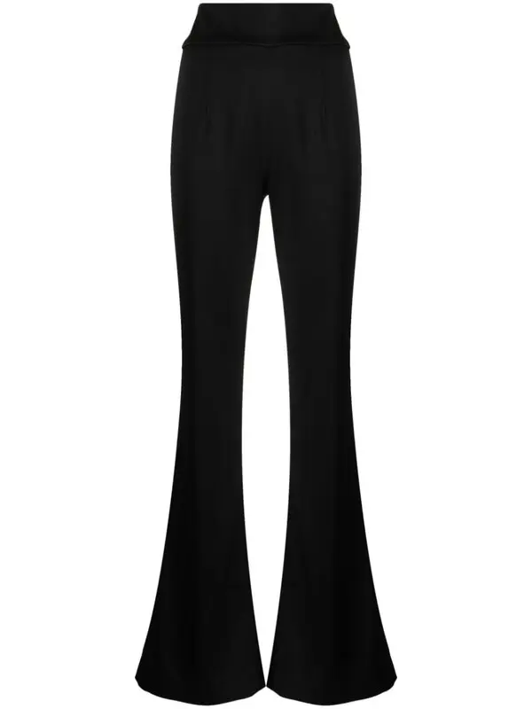 Galvan High-waisted Flared Trousers - Black