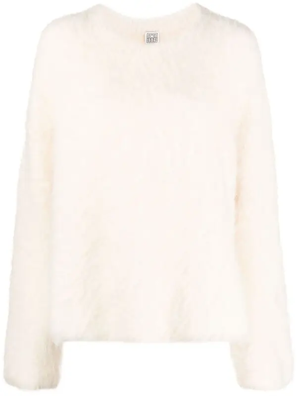 TOTEME Textured Alpaca Wool-blend Jumper - Neutrals