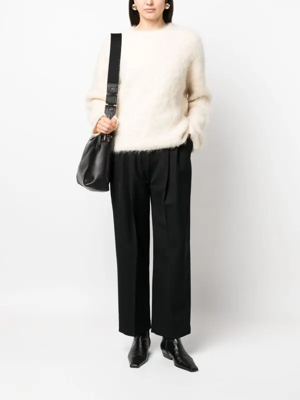 TOTEME Textured Alpaca Wool-blend Jumper - Neutrals