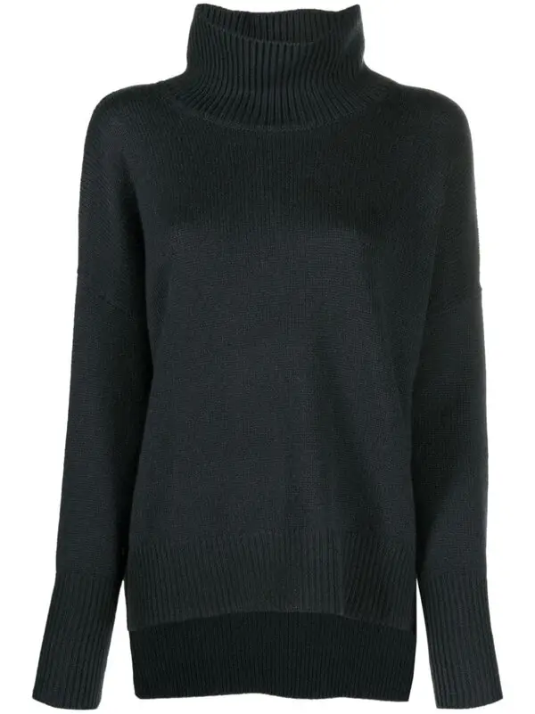 LISA YANG Funnel-neck Cashmere Jumper - Grey