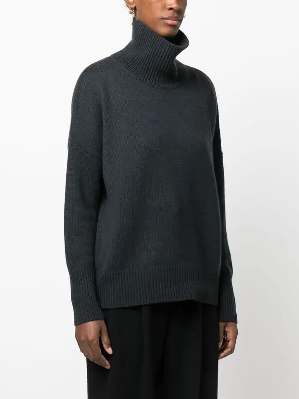 LISA YANG Funnel-neck Cashmere Jumper - Grey
