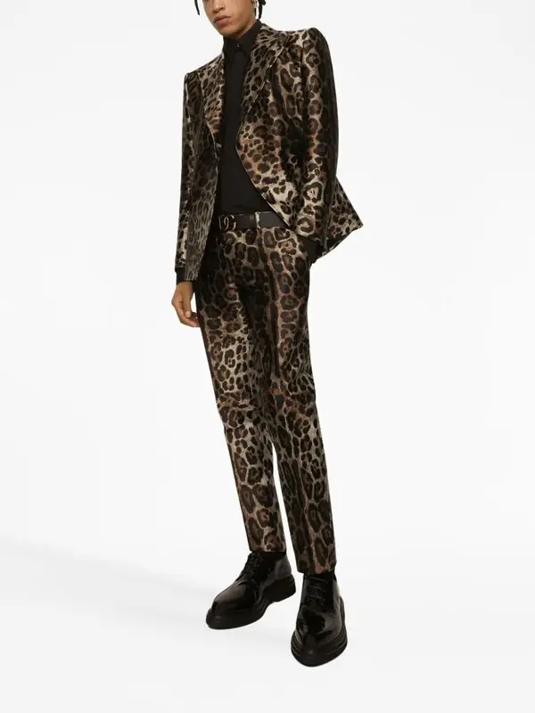Dolce & Gabbana Double-breasted Leopard-print Suit