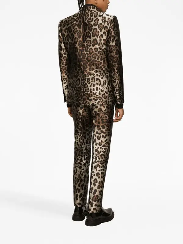 Dolce & Gabbana Double-breasted Leopard-print Suit