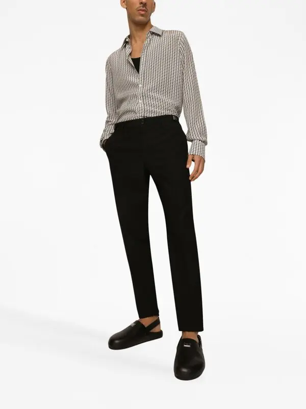 Dolce & Gabbana Pressed-crease Tailored Trousers - Black