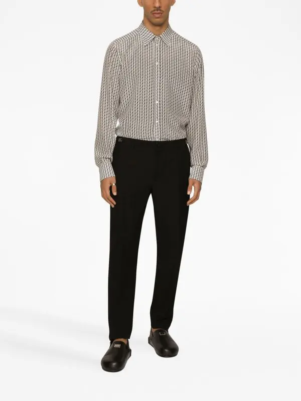 Dolce & Gabbana Pressed-crease Tailored Trousers - Black