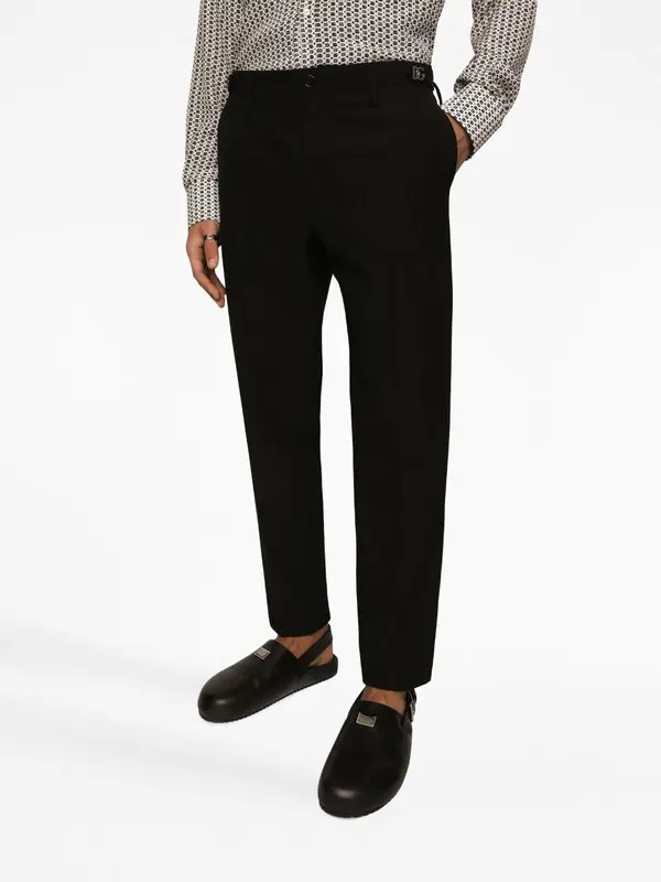 Dolce & Gabbana Pressed-crease Tailored Trousers - Black
