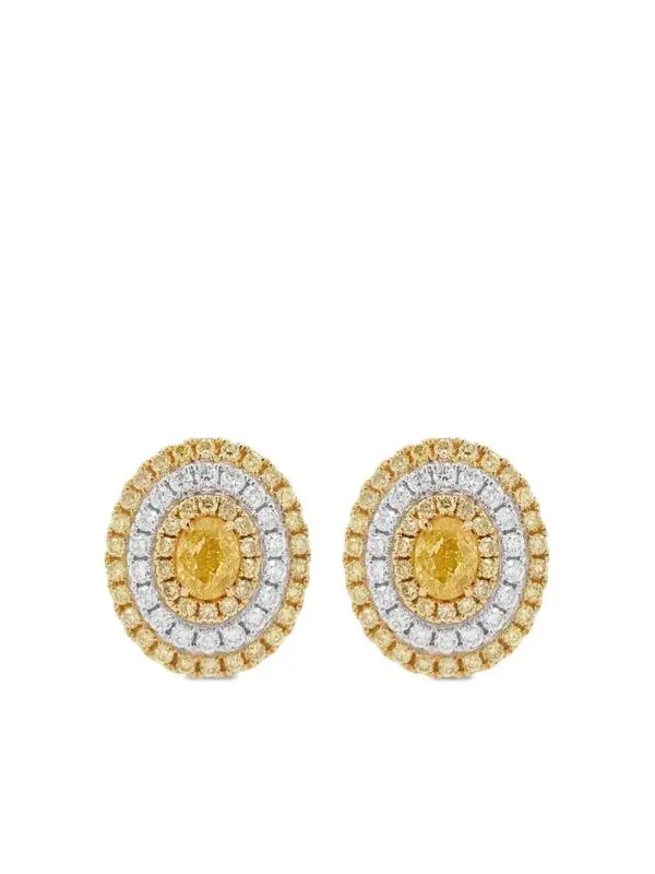 HYT JEWELRY Diamond Stud Earrings - Gold