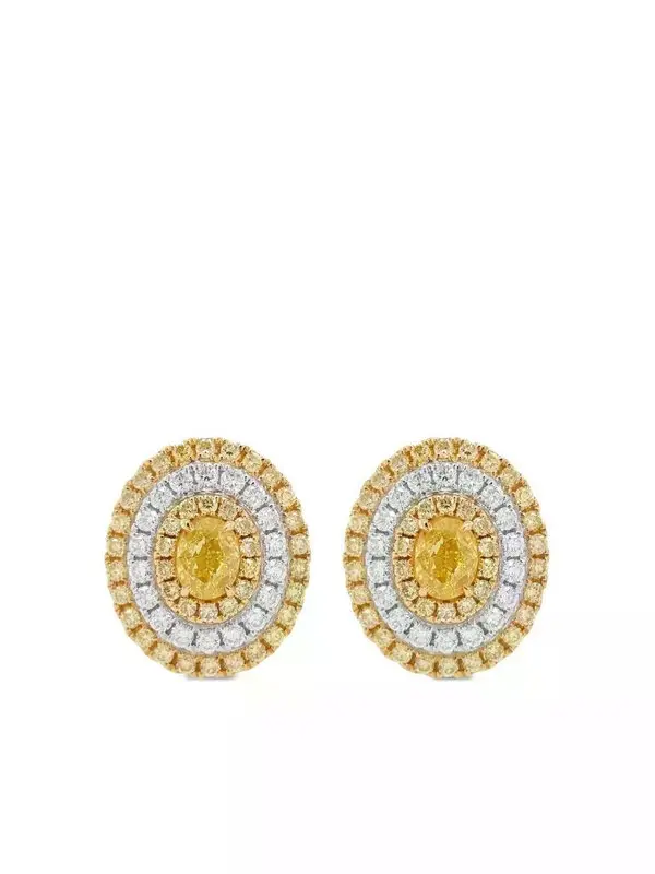 HYT JEWELRY Diamond Stud Earrings - Gold