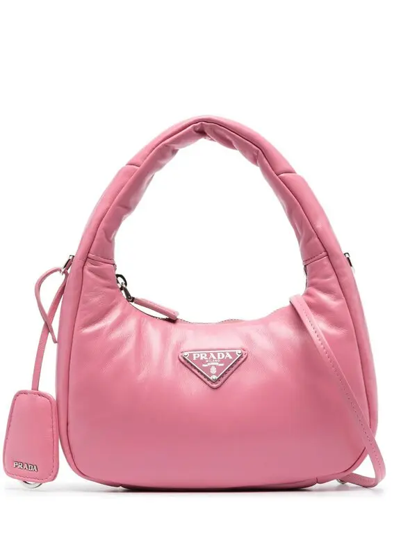 Prada Padded Nappa Leather Shoulder Bag - Pink