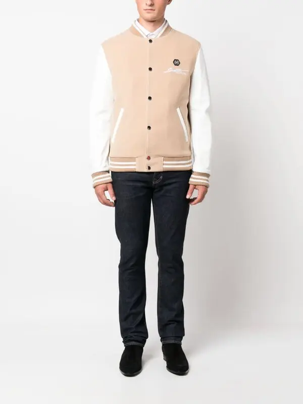 Philipp Plein Skull & Bones Bomber Jacket
