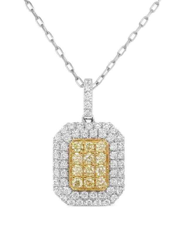 HYT JEWELRY 18kt Gold And Platinum Diamond Necklace - Silver