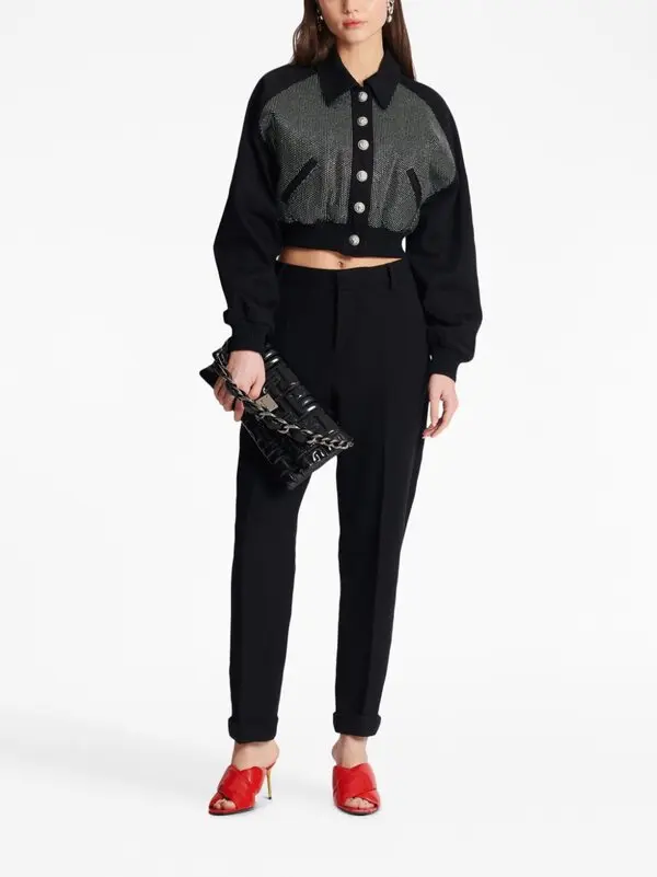 Balmain High-waisted Tapered-leg Trousers