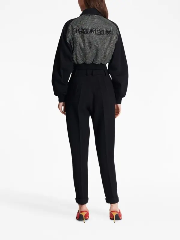 Balmain High-waisted Tapered-leg Trousers