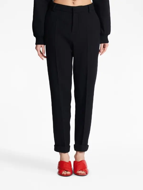 Balmain High-waisted Tapered-leg Trousers