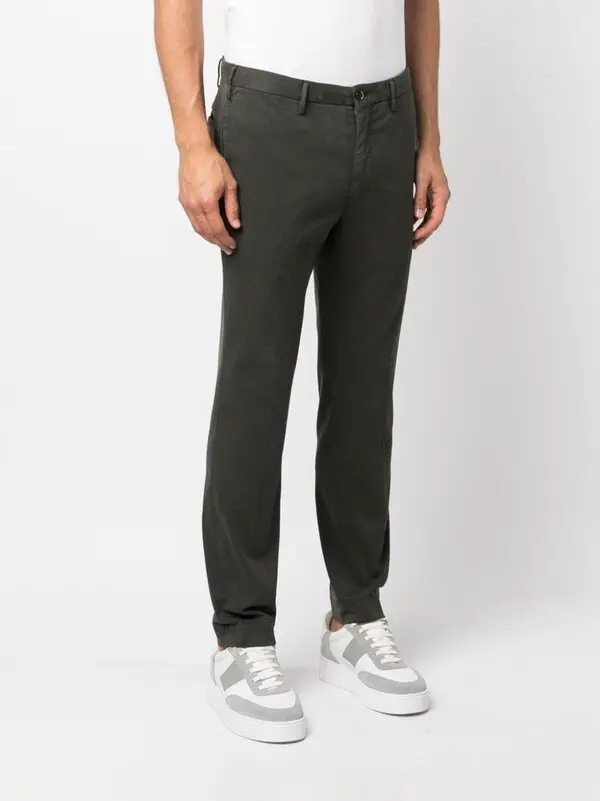 Incotex Low-rise Straight-leg Trousers - Green