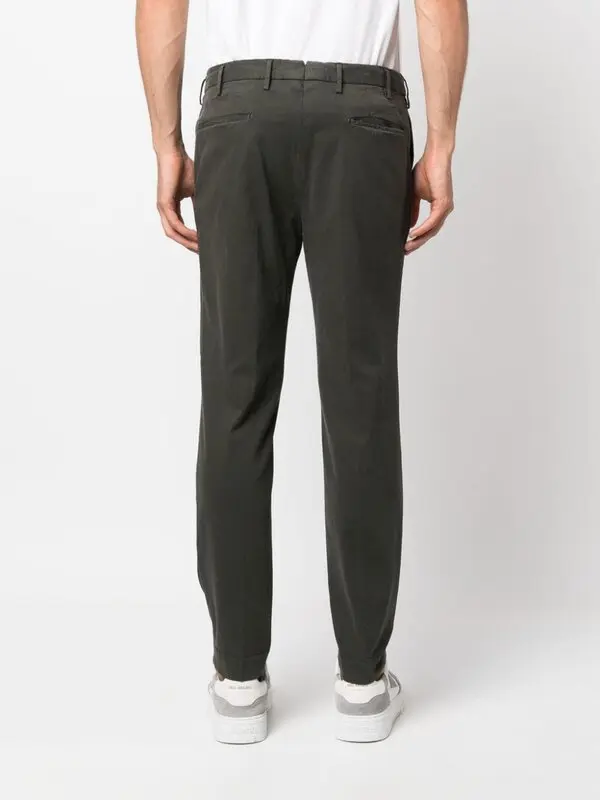Incotex Low-rise Straight-leg Trousers - Green